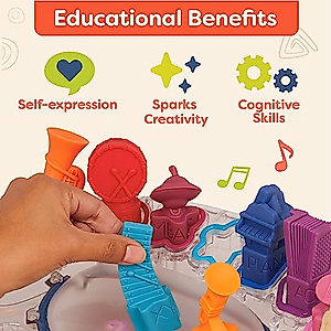 B. toys by Battat B. Symphony Musical Toy Orchestra for Kids – 13 Musical Instruments for Classical Music for Babies and Toddlers – Interactive Kids Music Toys with Lights and 15 Songs , White