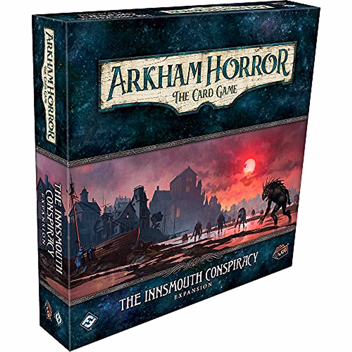 Arkham Horror The Card Game The Innsmouth Conspiracy Deluxe EXPANSION | Horror Game | Cooperative Mystery Card Game | Ages 14+ | 1-2 Players | Average Playtime 1-2 Hours | Made by Fantasy Flight Games