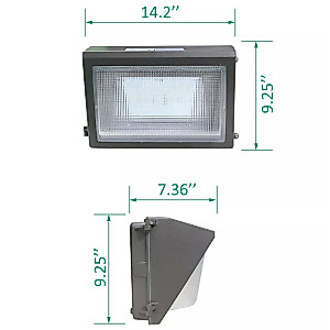 CHIUER 100W 347V 480V High Efficiency LED Wall Pack Light[MH HID HPS Replacement] Security Lamp Outdoor Lighting Roadway Fixture IP65 5000K Daylight ETL DLC Lighting Facts