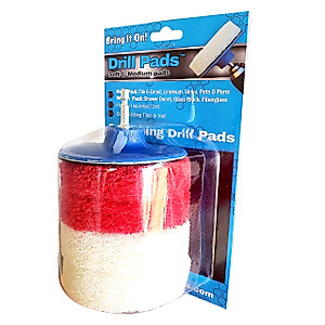 Tub and Tile Refinishing Kit | Scrubbing Drill Pads | Clean Tile and Grout, Shower Doors, Fiberglass, Sinks | Baseboard Cleaner Tool