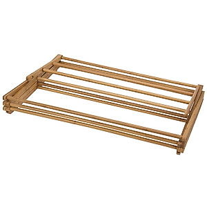 Household Essentials 6524 Tall Indoor Folding Wooden Clothes Drying Rack | Dry Laundry and Hang Clothes | Bamboo