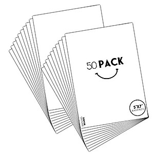 Golden State Art, Pack of 50, Bright White 5x7 Uncut Backing Board/Back Boards for Frame