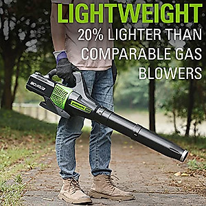 Greenworks 80V (150 MPH / 500 CFM / 75+ Compatible Tools) Cordless Axial Leaf Blower, 2.0Ah Battery and Charger Included