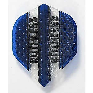 US Darts Ruthless R4X Blue Embossed (Dimplex) Standard Dart Flights - 3 Sets (9 Flights) - Ex-Tough, 100 Micron