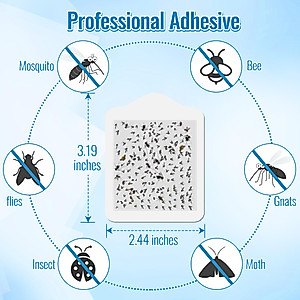 Qualirey 20 Pack Flying Insect Trap Refill Compatible with BugMD No Buzz Zone Bug Trapper, Refill Glue Boards, Adhesive Fly Trap Refills Pad for Insect Bug Mosquito Gnat Fruit Fly Catcher Indoors