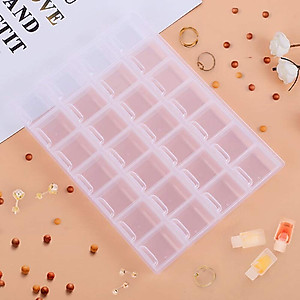 2Pack Large 28 Grids Diamond Painting Box, Embroidery Diamond Art Containers, Diamond Bead Storage Organizer Case with 10Pcs Diamond Painting Wax &112 Labels