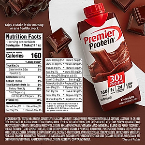 Premier Protein High Protein Shakes Variety Sampler Pack 11 Fl. Oz Each - Cafe Latte, Chocolate, Vanilla, Caramel - 2 of Each Flavor (8 Pack) in The Award Box Packaging