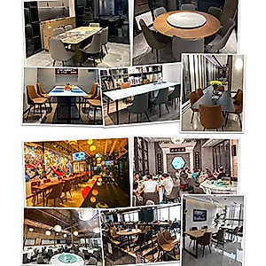 SHAWLA Chairs Modern Dining Room Furniture Chairs PU Leather Side Chair Metal Legs Kitchen Lounge Counter Chairs Dining Chairs (Size:Black Gold feet,Color:White)