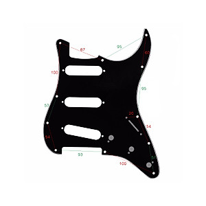 Metallor Electric Guitar Pickguard 3 Ply 11 holes SSS Single Coil Compatible with Strat Style Modern Guitar Parts Replacement(Black)