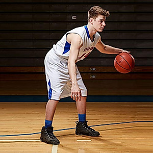 CHAMPRO Pivot Reversible Polyester Basketball Short, Adult Medium, Black, White