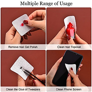 800 Pieces Eyelash Extension Glue Wipes Non-woven Fabric Glue Wipes Absorbent Nail Polish Remover Wipes Lash Supplies Accessories Tools for Eyelash Extension Glue and Nail Polish Bottle