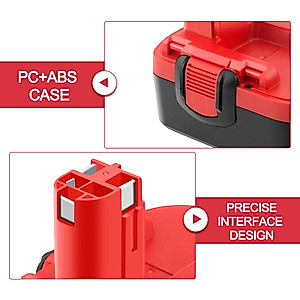 ADVTRONICS 2 Pack 18V 3.5Ah Replacement Battery Compatible with Bosch BAT181 BAT025 BAT026 BAT160 BAT180 BAT189 PSR 18 VE-2 GSR VE-2 GSB 18 VE-2 13618 22618 23618 1644K 1662B 3860CK (Ni-MH)
