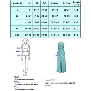 GRACE KARIN Women Strapless Casual Loose Ruched Long Maxi Dress with Pockets Blue White