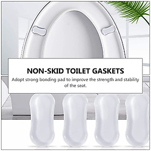 Housoutil 10 Pcs Toilet Anti-Collision Pad Toilet Seat Bumpers Replacement Sanitary Toilet Bumpers Toilet Bumper Pads Toilet Cover Pads Bidet Toilet Bumpers Toilet Plug Furniture