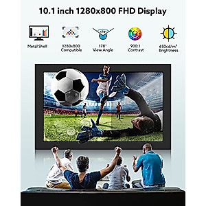 Miktver 8 inch Security Monitor, 1280x800 Resolution Small HDMI 1080P Portable IPS Monitor, TFT LCD Mini HD Color Screen with Bulit-in Speaker
