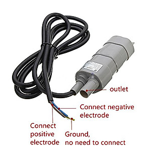 HiLetgo 5M High Head DC Water Pump Submersible Motor For Pond, Aquarium, Fish Tank Fountain 10L/Min 600L/H DC12V 1.2A