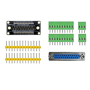Treedix DB25 Female Breakout Board 25Pin RS232 Serial Female to Female Changer Adapter Coupler Connector with Terminal Block