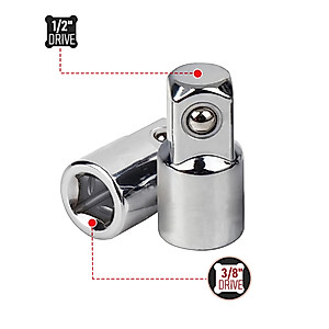 FOCMKEAS Socket Adapter 3/8" Drive (F) to 1/2"(M), CR-V, Female to Male