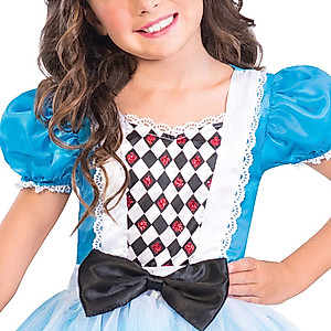 Miss Alice in Wonderland Costume Set - Small (4-6) - Includes Dress & Headband, Perfect Outfit for Themed Celebrations
