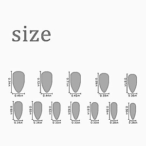 24 Pcs Press on Nails Medium Almond Fake Nails French Tip Black White Stars Designs False Nails with Black White Glossy Acrylic Full Cover Nude Acrylic Nails Reusable Artificial Nails for Women Girls