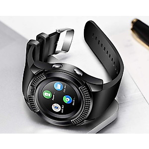 AKDSteel Y1 blueteeth Smart Watch with Touch Screen Camera/SIM Card Slot Waterproof Smart Watch Black Fashion CE