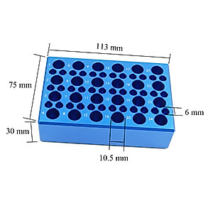 LSVERDE 1 Pcs Aluminum Cooler Cooling Block PCR Test Tube Racks, 24-Well for 1.5ml /2ml Tubes, 36-Well for 0.2ml PCR Tubes