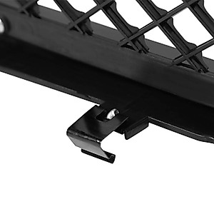 Spec-D Tuning Glossy Black ABS Honeycomb Mesh Hood Grille 1PC Compatible with 1999-2004 Ford F250 F350 Super Duty