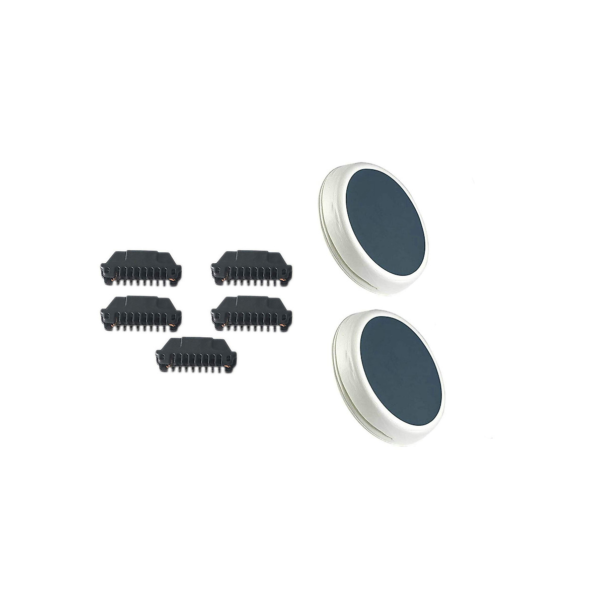 5 Pcs Wide Replacement Thermicon Refill Tips + 2 Large Buffer Refills for NONO Hair Removal Epilator 8800 Mini Pro 3 and Pro 5