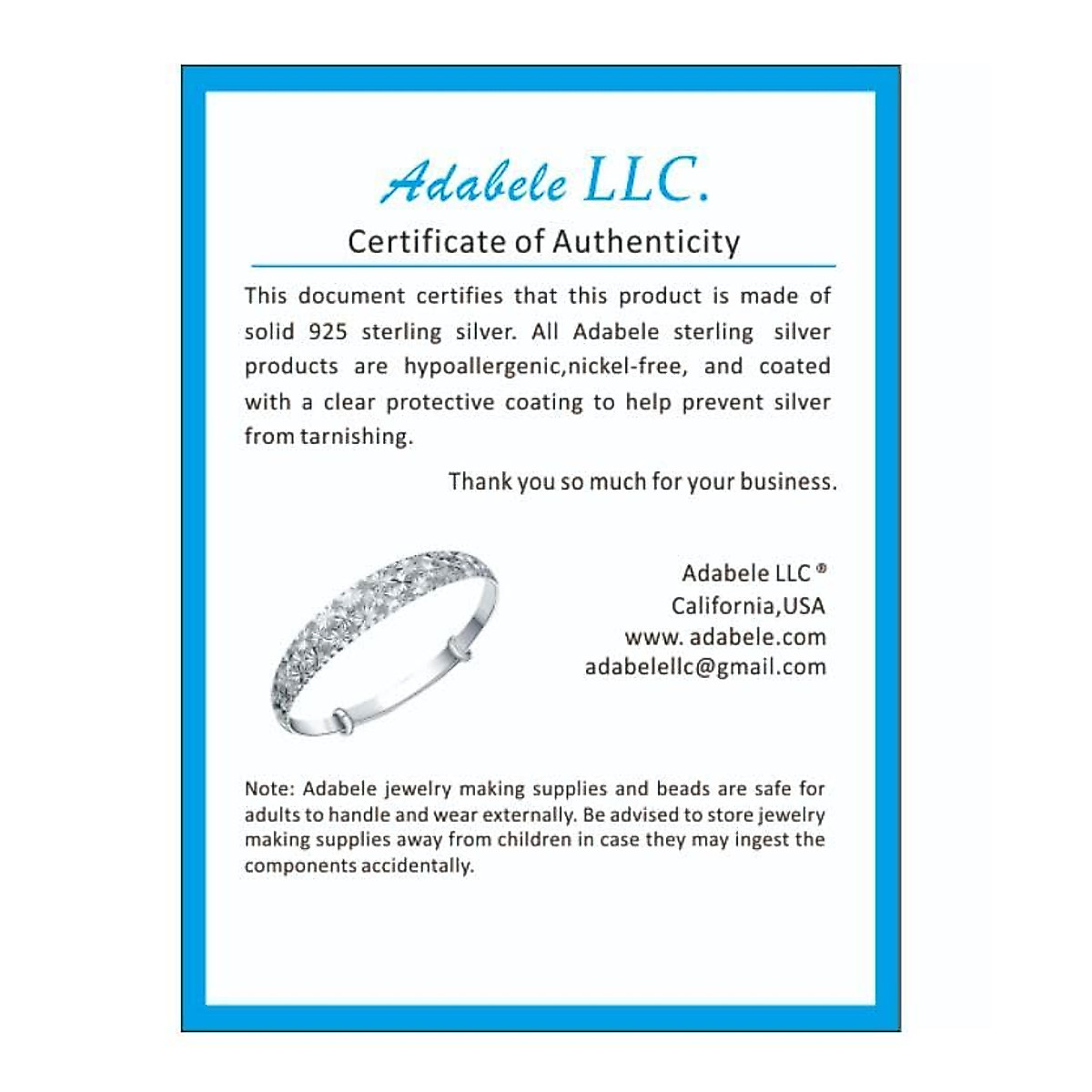 Adabele 4pcs Real 925 Sterling Silver Hypoallergenic Rubber Charm Holder Spacer Bead Stopper Compatible with Pandora All Other Charm Bracelet Necklace EC27-A3