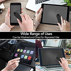 2 Pcs Fingerprint Proof Screen Cleaner, 3 in 1Touchscreen Mist Cleaner Spray Wipe Cleaner Fingerprint-proof Screen Cleaner Soft Fiber Flannel , Safe for All Phones Glasses Tablet Laptop TV Watch Screens (black)