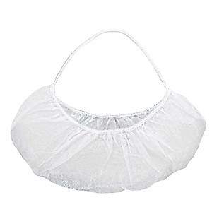 SAFEKO 100 Pack Beard Nets | 18" | White Disposable Beard Covers, Beard Net for Food Service, Cooking, Cleaning