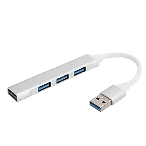 USB C Hub Multiport Adapter, USB3.0 Hub 4 Port Aluminum Alloy Adapter Converter UltraHigh Speed Splitter Accessories