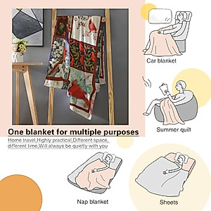 Cardinal Blanket, Cardinal Throw Blanket Ultra Soft Christmas Throw Blanket 40 X 50 Inches Lightweight Red Cardinal Bird Blanket for Sofa Bedding Home Cardinal Gifts for Women Men Children