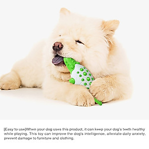 Buyiteme Dog Toothbrush Chew Toy Durable Dog Interactive Treat Dispenser Squeaky Dog Chew Toys for Aggressive Chewers, ​Cleans Teeth and Promotes Dental&Gum Health (Green, Crocodile)