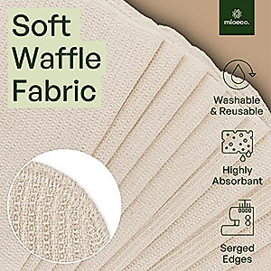 20 Pack Reusable Paper Towels Washable - Nature Friendly - Organic Cotton Alternative - Thick, Strong, Paperless Kitchen Dish Cloths - Reusable Napkins - Dish Towels - Cloth Napkin - Kitchen Towels