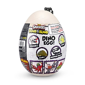 Smashers Dino Island Mini Egg T-Rex by ZURU Prehistoric Discovery Toy with 10 Surprises, Dinosaur Toys, Slime, Sand and More Age 5+