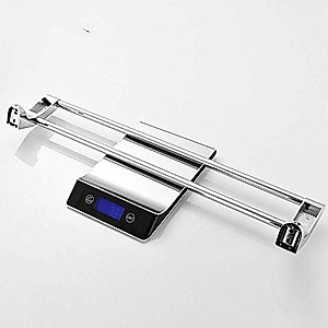 OMOONS Towel Rack Double Towel Rack Chromed Hanging Rod Holder Towel Rack Towel Rack Bathroom Accessory