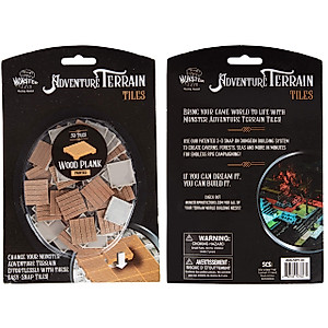 Monster Adventure Terrain- 50pc Wood Plank Tile Expansion Pack- Hand-Painted 1x1 - Tile Set- Amazing Tabletop Terrain in Minute- Customize Your D&D and Pathfinder Dungeons