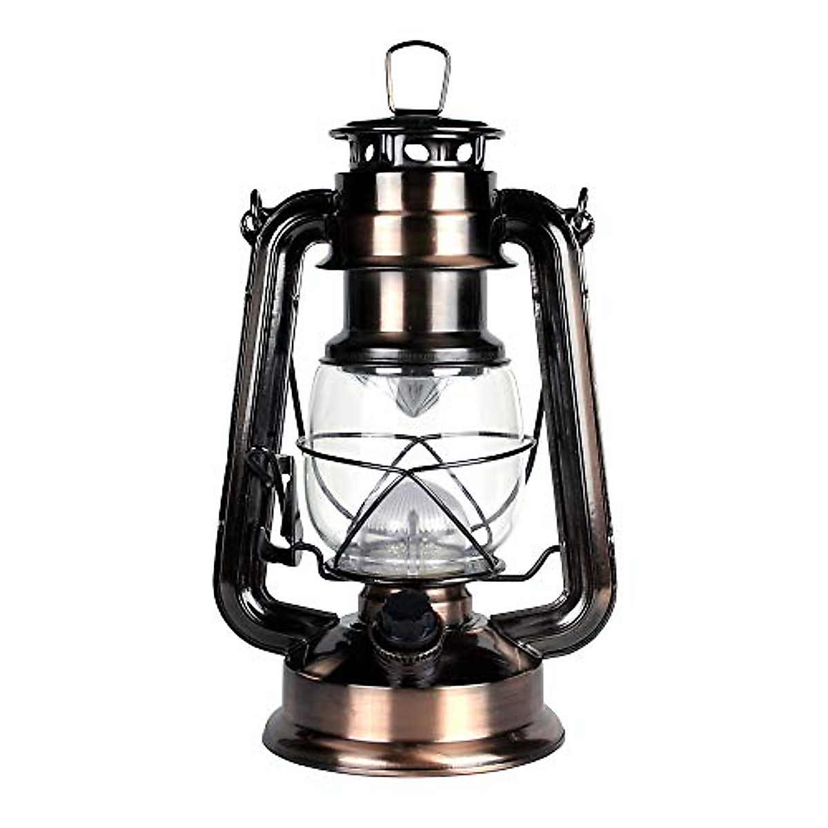 NEBO 15 LED Lantern, 9" Battery Operated Traditional Metal Lantern Design for Indoor/Outdoor Use, Copper - New