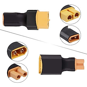 2 Pair No Wires XT30 to XT60 Plug Female Male Adapter Wireless Connector for RC FPV Drone Car Lipo NiMH Battery Charger ESC