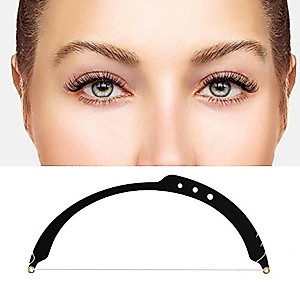 Eyebrow Mapper with Strings, String/symetric brow drawing marking ruler, Microblading Line Marker Ruler Eyebrow Tattoo Measuring Tool With 10pcs Thread Lines for Eyebrow Mapper(Black)