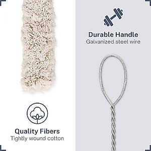 Wenses Tire Lube Brush Applicator Swab (3-Pack), 11.5" Length, Includes Tread Depth Gauge