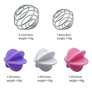QINGWEICH 5PCS Mixing Ball,Blender Ball,Plastic Blending Bottle Balls for Sports Drink Protein Shaker Cup Bottle Mixers,Stainless Steel Shaker Ball Wire Whisk Shaker Mixer Bottle Cup