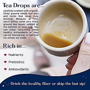 Tea Drops Lightly Sweetened Organic Tea Bulk Box | Matcha Green Tea | Iced or Hot Bagless Instant Tea Beverages Gift Set | Includes Premium Organic Japanese Matcha Powder | 10 Drops per Box