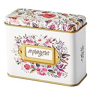Christian Art Gifts Prayer Cards In Tin | My Prayers – 50 Double Sided Cards | Bible Verse Encouraging Gift for Women