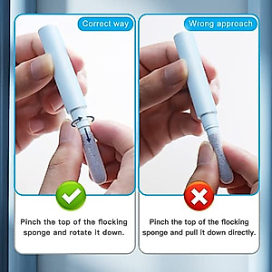 AKIKI Cleaner Kit Compatible with Airpods, Earbuds Cleaning kit for Airpods Pro 1 2 3, Phone Cleaner kit with Brush for Bluetooth Earbuds Cleaner, Wireless Earphones,iPhone,Laptop, Camera (Blue)