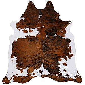 ecowhides | Genuine Cowhide Pillow Case, Tricolor - Brown Black and White, Spotted Hide, Western Home Decor, Brazilian Cowskin, Premium Quality, Living Room Accessories (Large) 6 x 6 ft
