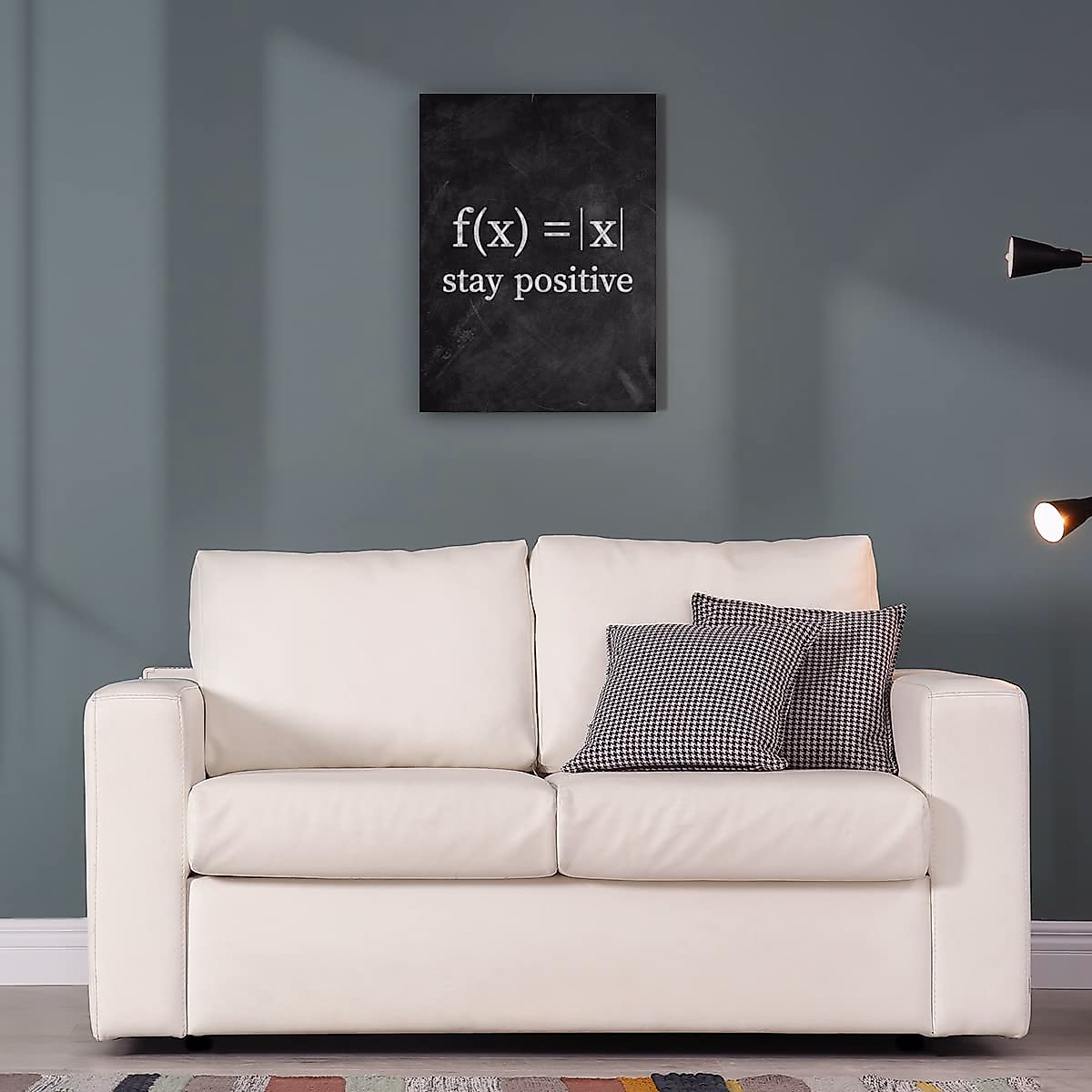 Funny Educational Canvas Wall Art-Saty Positive Poster Canvas Prints Framed Wall Art Painting Ready to Hang for Classroom/Math Room/School Decor-12 x 15 Inches