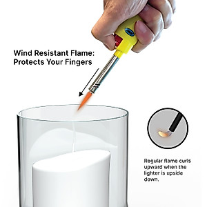 MK Lighters - Multipurpose Butane Refillable, Windproof Flame, Ideal for Candle, BBQ, Camping, Outdoor (3BL), 10PCS