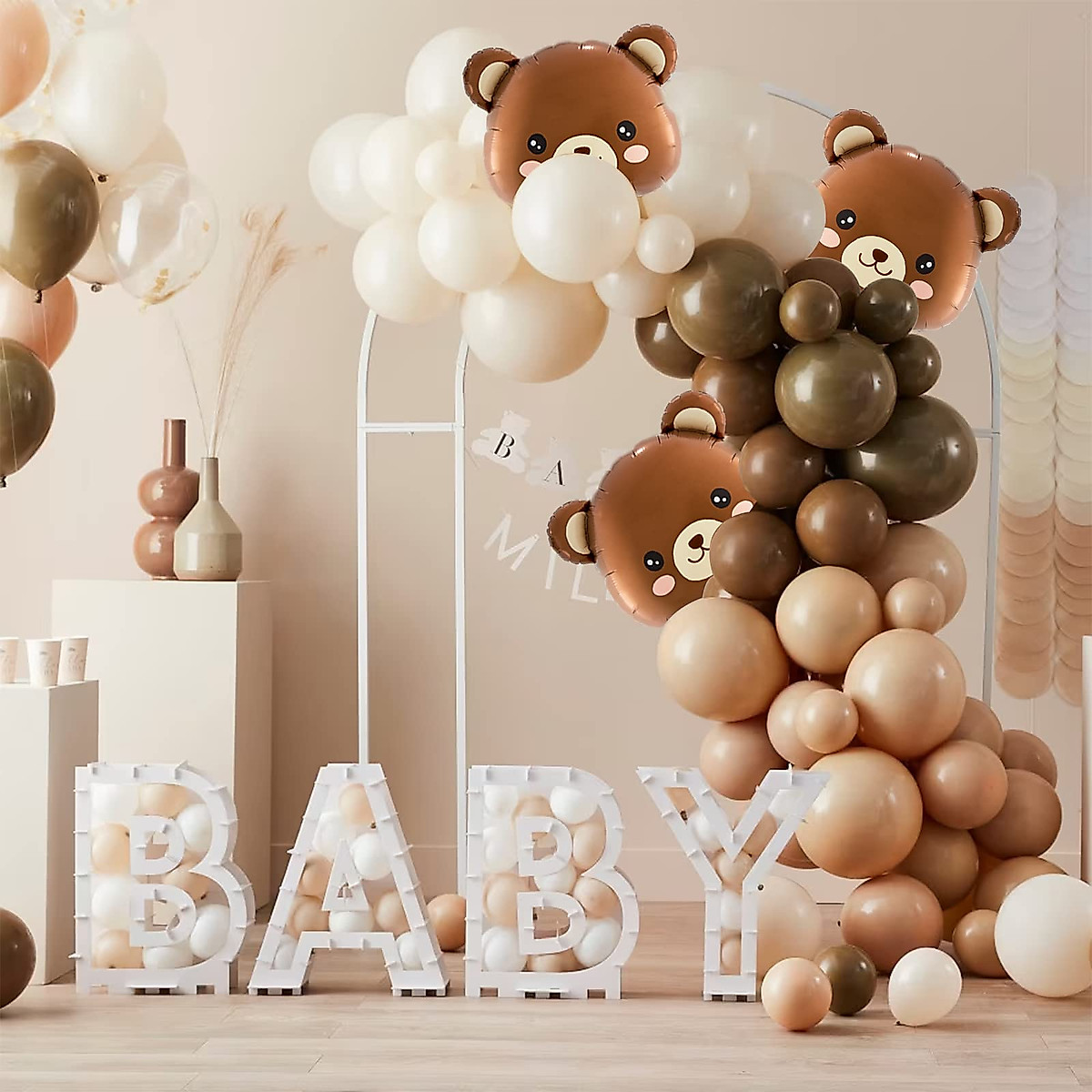 Bear Balloons Teddy Bear Baby Shower Decorations We Can Bearly Wait Bear Theme Birthday Party Supplies 4 Pcs